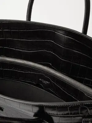 Saint Laurent Croc-effect Leather Tote Bag