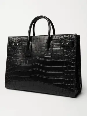 Saint Laurent Croc-effect Leather Tote Bag