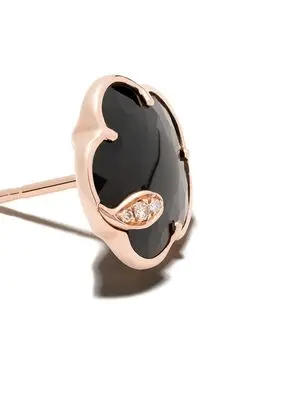 Pasquale Bruni 18kt Petit Joli Onyx And Diamond Stud Earrings - Pink