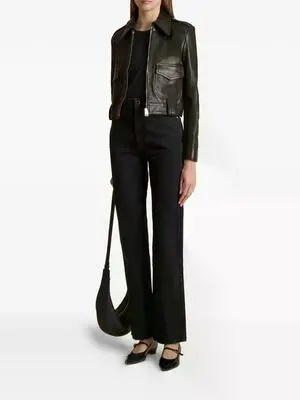 Khaite Cordelia Lambskin Moto Jacket