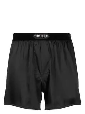 TOM FORD Logo-waistband Silk Boxers