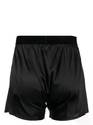 TOM FORD Logo-waistband Silk Boxers - Black
