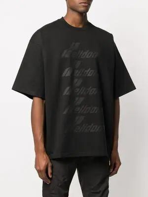 We11Done Oversized Logo-print T-shirt - Black
