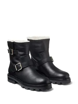JIMMY CHOO Shearling-lined Boots - Black
