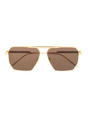 Bottega Veneta Square-frame Logo Sunglasses