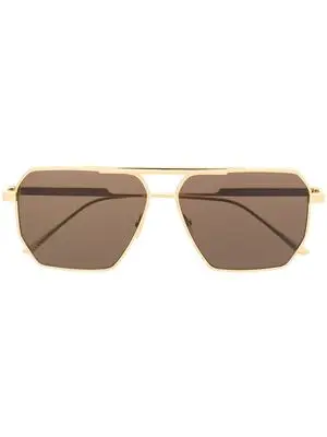 Bottega Veneta Square-frame Logo Sunglasses
