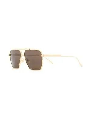Bottega Veneta Square-frame Logo Sunglasses