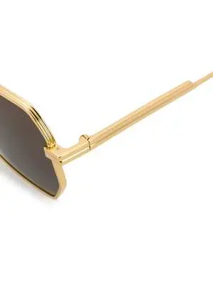 Bottega Veneta Square-frame Logo Sunglasses