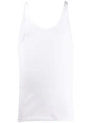 Dolce & Gabbana Fine-rib Cotton Tank Top - White