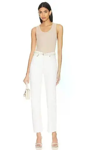 AGOLDE 90's Pinch Waist In White - Marshmellow