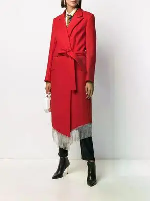 Philipp Plein Nara Crystal Fringe Coat