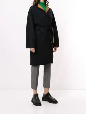 Paule Ka Belted Virgin Wool-blend Coat