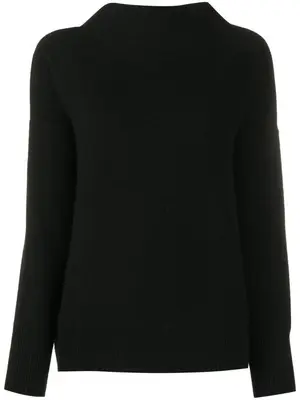 Vince Dropped Shoulder Jumper - Black