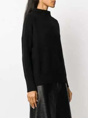 Vince Dropped Shoulder Jumper - Black