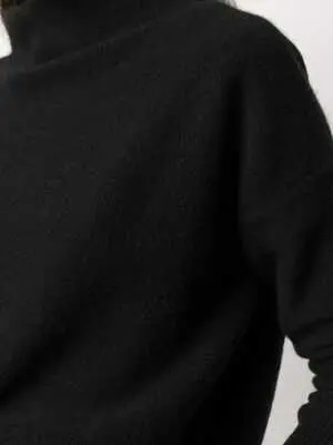 Vince Dropped Shoulder Jumper - Black