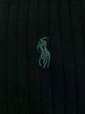 Polo Ralph Lauren Pony Motif Ribbed Socks - Black