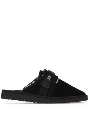 Suicoke Zavo Shearling-trim Slippers - Black