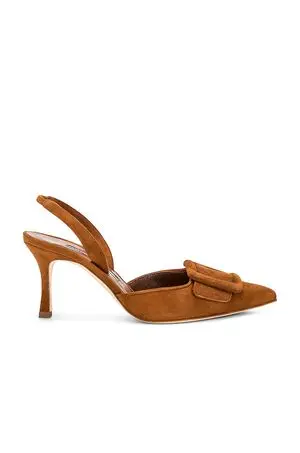 Manolo Blahnik Manolo Blahnik May 70 Slingback Medium Brown