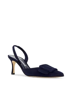 Manolo Blahnik May 70 Slingback - Navy