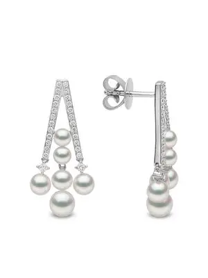 Yoko London 18kt White Gold Akoya Pearl And Diamond Earrings