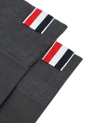 Thom Browne 4-bar Striped Socks - Grey