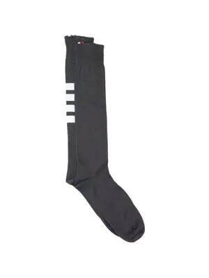 Thom Browne Cotton 4-bar Over-the-calf Socks - Grey