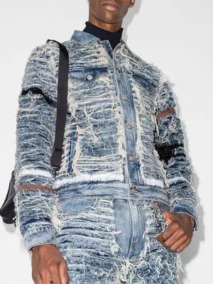 1017 Alyx 9sm X Blackmeans Shredded Denim Jacket
