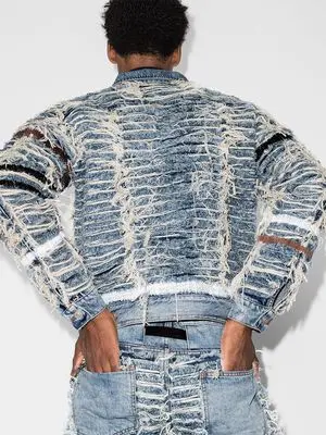 1017 Alyx 9sm X Blackmeans Shredded Denim Jacket
