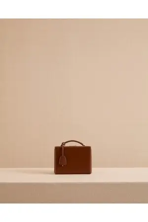 MARK CROSS Mark Cross Grace Small Box Handbag - Gold