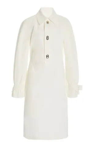 Bottega Veneta Cotton-blend Midi Shirt Dress