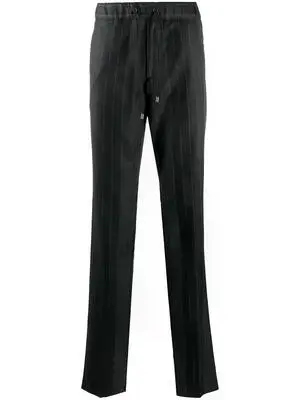 Etro Striped Drawstring-waist Trousers