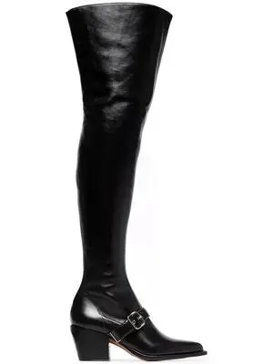 Chloé Over The Knee 80 Leather Boots