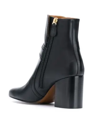 Chloé Ring Detail Leather Boots