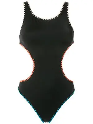 BRIGITTE Crochet Cut-out One-piece - Black