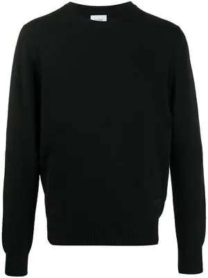 BARRIE Embroidered Cashmere Jumper - Black