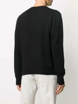 BARRIE Embroidered Cashmere Jumper - Black