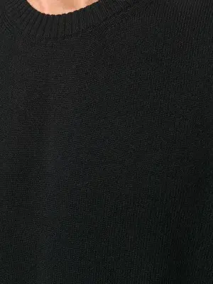 BARRIE Embroidered Cashmere Jumper - Black