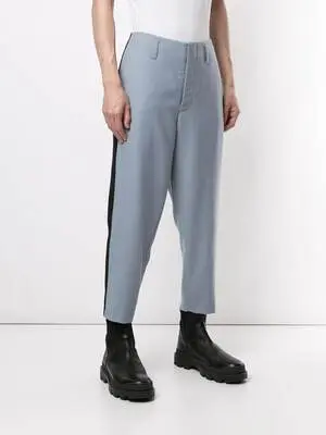 PORTS V Cropped Side Stripe Trousers