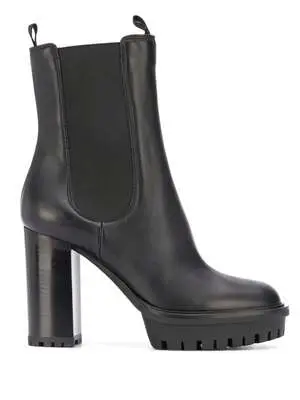 GIANVITO ROSSI Chester 70mm Block Heel Ankle Boots - Black