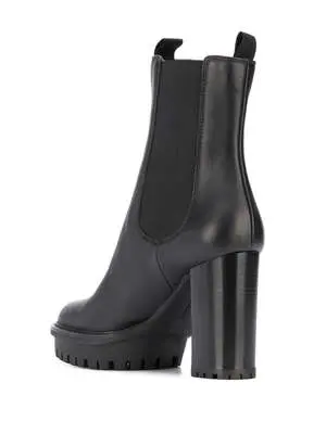 GIANVITO ROSSI Chester 70mm Block Heel Ankle Boots - Black