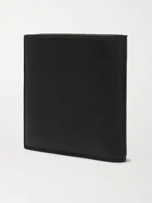 Saint Laurent Logo-print Pebble-grain Leather Billfold Wallet