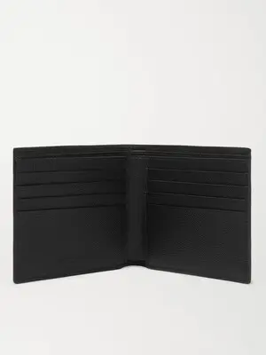 Saint Laurent Logo-print Pebble-grain Leather Billfold Wallet
