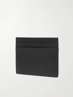 Saint Laurent Logo-print Pebble-grain Leather Cardholder