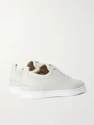 CHRISTIAN LOUBOUTIN Rantulow Full-grain Leather Sneakers - Neutrals