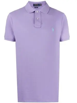 Polo Ralph Lauren Logo Embroidered Shortsleeved Polo Shirt - Purple
