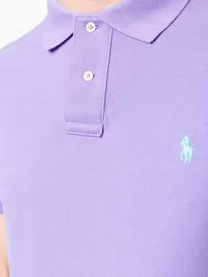Polo Ralph Lauren Logo Embroidered Shortsleeved Polo Shirt - Purple