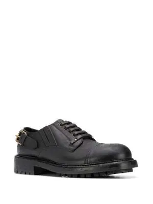 Dolce & Gabbana Leather Buckle Derby Shoes