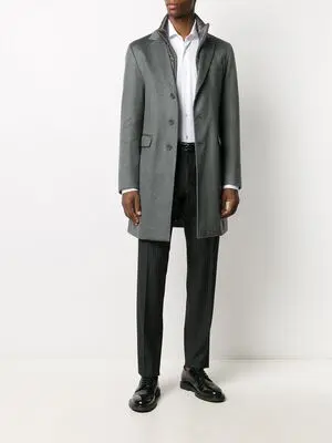 Herno Single-breasted Layered Coat