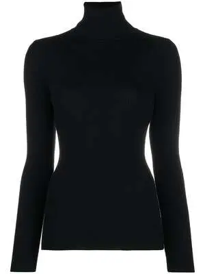 Wolford Roll-neck Ribbed Jumper - Black