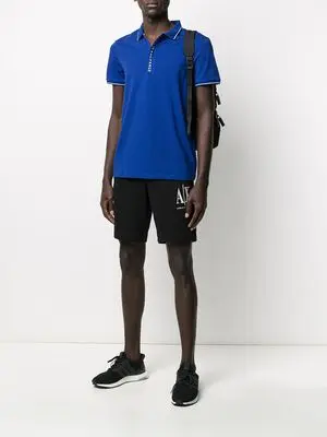 Armani Exchange Logo-embroidered Track Shorts - Black